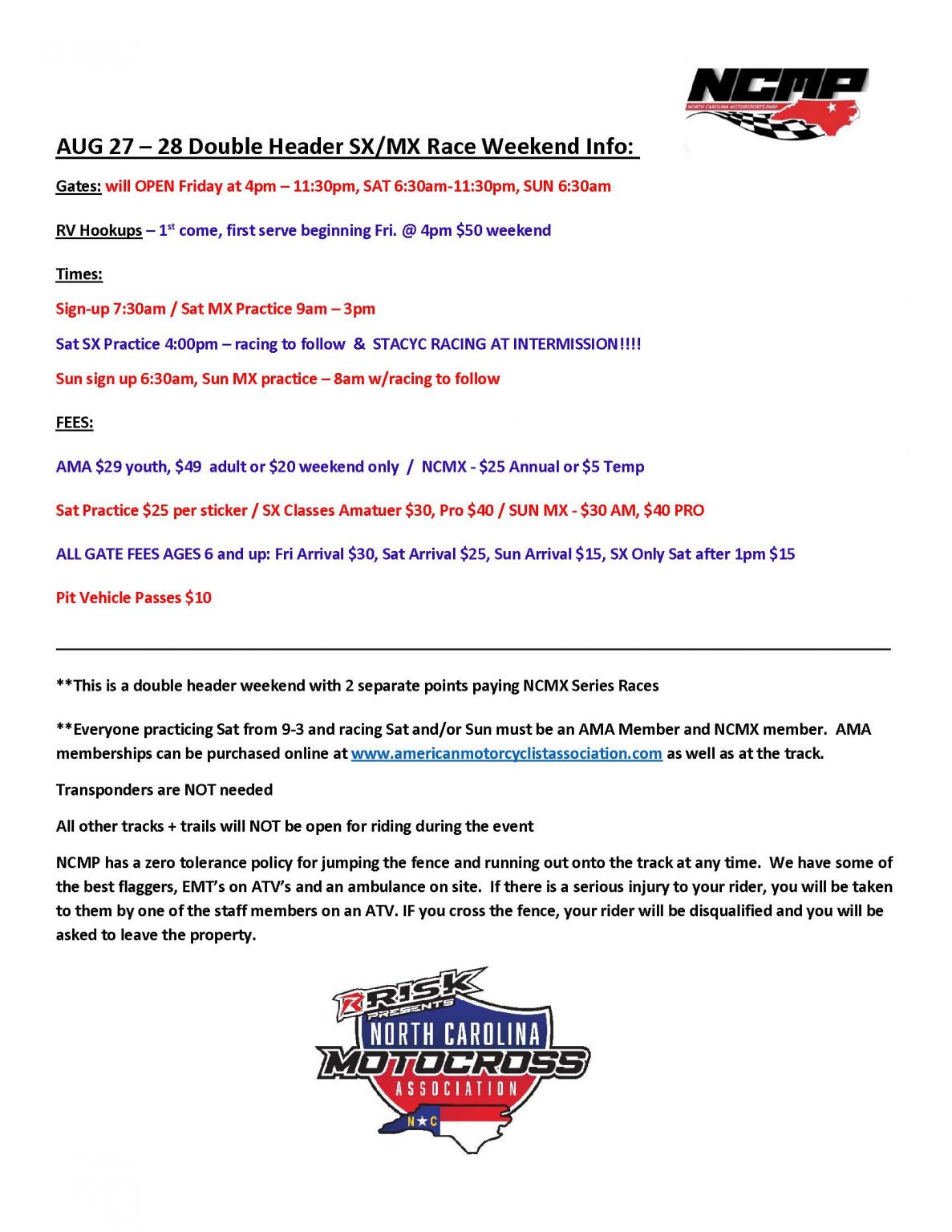 North Carolina Motorsports Park – Dirt Bike MX & Trail Riding in ...